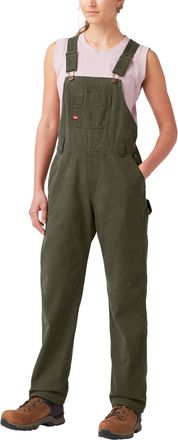 Dickies Damen Latzhose mit Lockerer Passform Latz-Shortalls, Ausgewaschenes Moosgr&uuml;n, X-Small