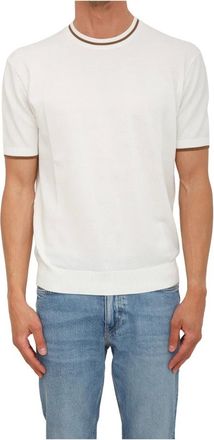 Paolo Pecora Homme, Pulls, Blanc, Taille: 2XL Maglia Girocollo