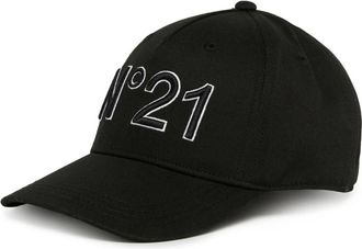 N&deg;21 unisex, Accessoires, Noir, Taille: ONE Size Casquette de baseball avec logo brod&eacute;