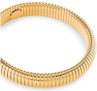 Au Printemps Paris Bracelet jonc en maille souple c&ocirc;tel&eacute;e