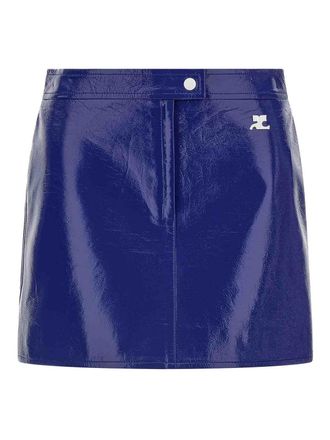 Courr&egrave;ges Mini Jupe - Bleu