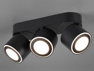 Trio Led Deckenstrahler taurus 3-flammig Schwarz, Breite 27,3cm
