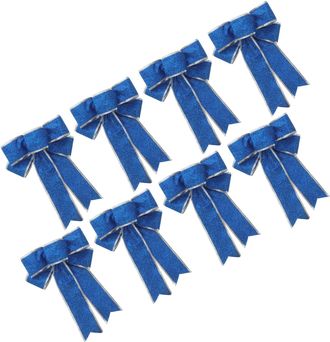 UPKOCH 8 St&uuml;ck Glitzerndes Weihnachtsbaumschleifen 25X20cm Wiederverwendbare Dekoschleifen f&uuml;r Weihnachtskr&auml;nze Party und Hochzeitsdeko Vielseitige Christbau