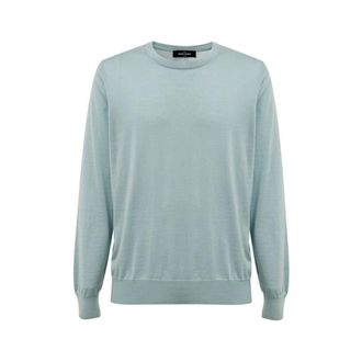 Gran Sasso Kaschmir- und Seiden-Rundhalspullover - - Knitwear - Herren - Blau - M