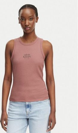 Calvin Klein Jeans Top LV047F239G Hellbraun Slim Fit