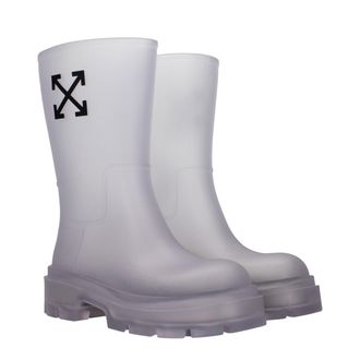 Off-white Womens Transparent Pvc Ankle Boots