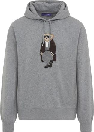 Ralph Lauren Homme, Sweatshirts et sweats &agrave; capuche, Gris, Taille: M Bear Sweat &agrave; capuche