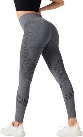 Generic Legging Anti Cellulite Femme D&eacute;contract&eacute; Unicolore Minceur Taille Haute Lissant Fessier sans Couture Pantalon Sport Femme Mode Yoga Base Fitness Panta