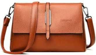 Zerimar Sac à main en cuir pour femme - Gravure exclusive et décontractée - Cuir de qualité avec une touche sophistiquée et charmante (orange)