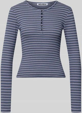 Review Slim Fit Longsleeve aus Baumwoll-Mix