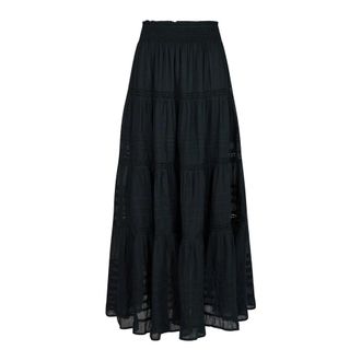 Neo Noir Femme, Jupes, Bleu, Taille: 42 FR Jupe &Eacute;l&eacute;gante avec D&eacute;tails en Dentelle Marine