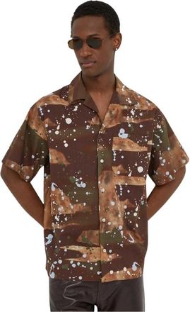 Msgm Msgm - Chemise bowling en popeline - Homme - Chemises - Multicolore - Taille: XL