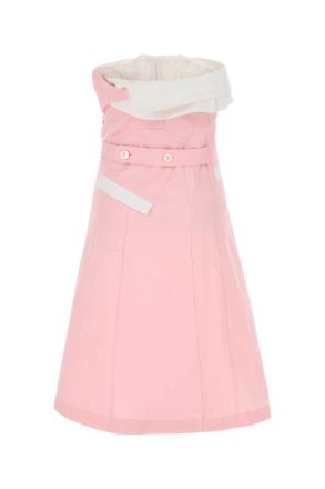 Miu Miu Womens Pink Poplin Dress Alabastro Abiti