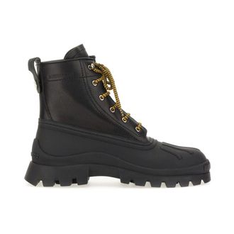 Dsquared2 Homme, Chaussures, Noir, Taille: 43 EU Bottes en cuir canadiennes