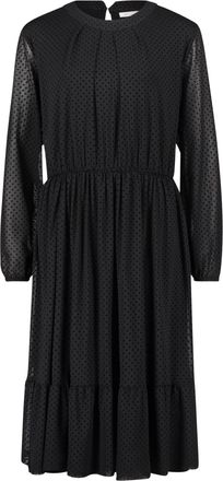 Betty & Co Damen Stufenkleid Langarm 42, Schwarz/Schwarz