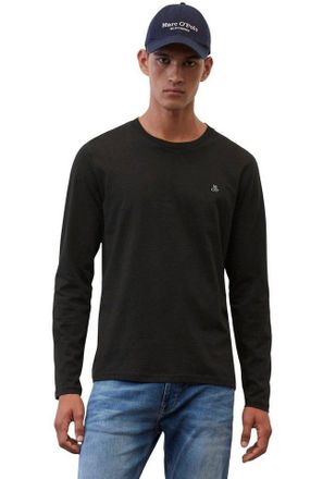 Marc O'Polo Langarmshirt mit dezentem Logo-Print vorne