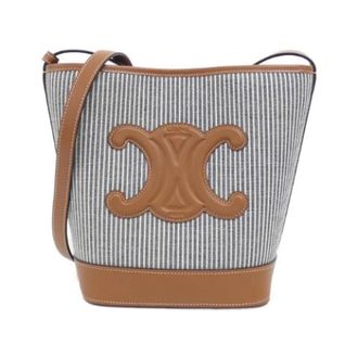 Celine Sac Seau Cuir Triomphe Toile Petit Mod&egrave;le Pre-owned - Femme - Pre-owned - Bleu - Taille: ONE Size