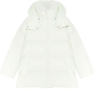 Yves Salomon Daunenjacke mit Shearling-Besatz - Grün