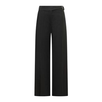 Sportmax Weitgeschnittene- schneidergefertigte Hose - - Trousers - Damen - Schwarzk - XS