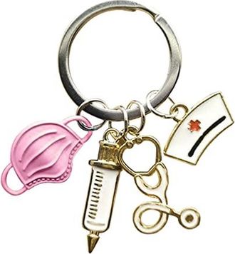 Generic Porte-cl&eacute;s pour infirmi&egrave;re, cadeau m&eacute;dical pour m&eacute;decin, infirmi&egrave;re, &eacute;tudiant, rose, taille unique