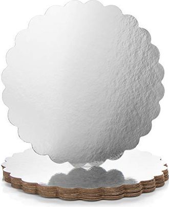 Com-Four 8x Fond de g&acirc;teau enduit - assiettes &agrave; g&acirc;teau comme base pour la d&eacute;coration et le service - &Oslash; 30 cm (08 pi&egrave;ces - petit/&Oslash; 30,5 cm)