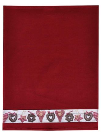 Framsohn Waffelpiqu&eacute; Geschirrt&uuml;cher Lebkuchen Bordeaux, 50x70 cm