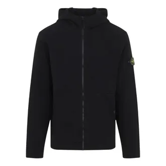 Stone Island Homme, Sweatshirts et sweats &agrave; capuche, Noir, Taille: M SweaT-shirt z zippeur et logo