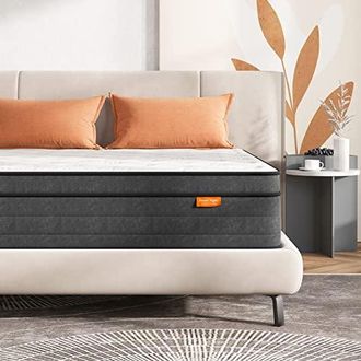 Sweetnight Matratze 180x200cm 7-Zonen Taschenfederkernmatratze mit Gelschaum punktelastische Federkernmatratze Öko-Tex Zertifiziert Härtegrad 3 Höhe 25cm