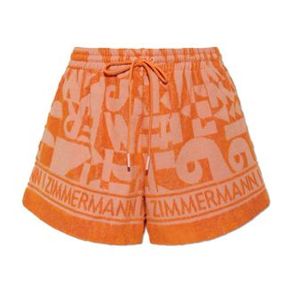 Zimmermann Solstice Terry Cotton Shorts - - Shorts - Damen - Orange - M