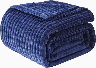 Emme Couverture Polaire Douce et Moelleuse pour canap&eacute; - 150 x 200 cm - Exp&eacute;rience Tactile 3D - Chaude et Confortable - Polyvalente - Couverture Simple en 