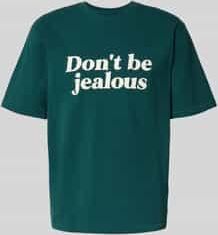 Review T-Shirt mit geripptem Rundhalsausschnitt