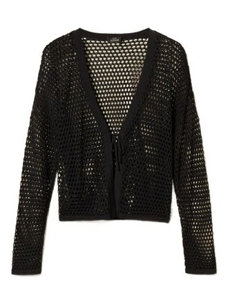 Twin-Set Cardigan mit Cut-Outs - Schwarz