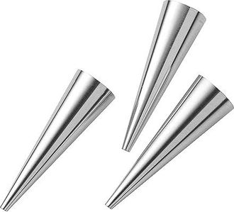 Pedrini Pedrini Gadget Formen f&uuml;r gef&uuml;llte Teigr&ouml;llchen Mignon, Edelstahl, Silber, 3 Einheiten