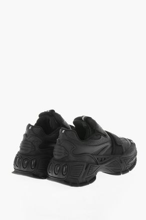 Off-white Slip-On GLOVE Leather and Fabric Solid-Color Sneakers with Chunky Sole Off-White