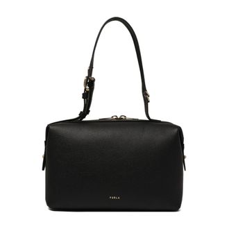 Furla Femme, Sacs, Noir, Taille: ONE Size Double Boston Bag