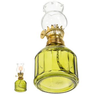 BESPORTBLE Vintage Glas &Ouml;llampe Petroleumlampe f&uuml;r Innenbereich Rustikale Sturmlaterne Tischdekoration Wohnraumbeleuchtung