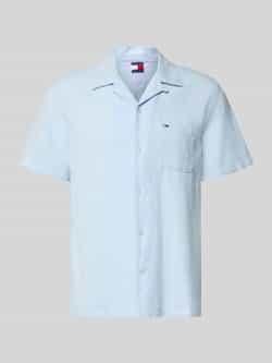 Tommy Jeans Regular Fit Freizeithemd aus Leinen-Baumwoll-Mix