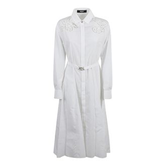 Versace Cotton-Poplin Shirtdress - - Dresses - Damen - Wei&szlig; - M