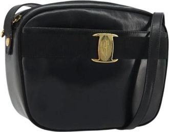 Ferragamo Sac bandouli&egrave;re en cuir Pre-owned - Femme - Pre-owned - Noir - Taille: ONE Size