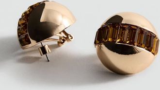 Mango Boucles doreilles rondes combin&eacute;es or - Femme - Taille unique - MANGO