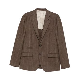 Eleventy Einreihiger Nadelstreifen-Anzug - - Suits - Herren - Braun - XL