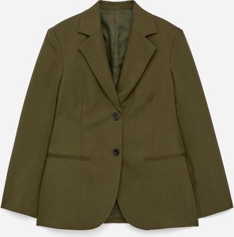 Arket Wollblazer In Hopsack-Bindung -Gr&uuml;n