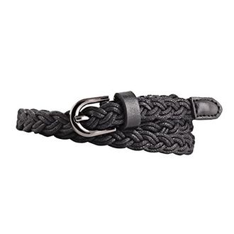 Generic Ceinture en cuir pour homme classique vintage en corde cirée tressée avec boucle ardillon pour femme, pantalon habillé à la main, ceinture à nouer pou