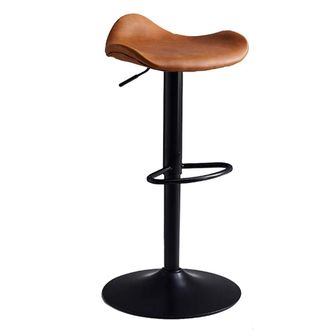 Generic Verstellbarer Drehhocker aus schwarzem PU-Leder, ohne R&uuml;ckenlehne, Tresenh&ouml;he, K&uuml;cheninsel, Bistro, Esszimmer, modern