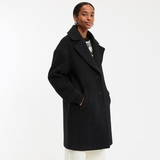 La Redoute Collections Manteau Mi-long Fermeture Boutonn&eacute;e Plein Hiver
