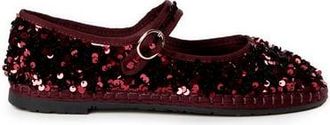 Flabelus Ballerines sequins en coton m&eacute;lang&eacute;