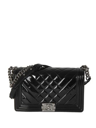 Chanel sac port&eacute; &eacute;paule Old Boy m&eacute;dium (2011) - Noir