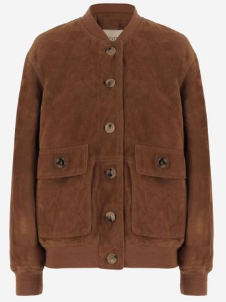 Valentino Womens Leather Jacket Lambskin Brown
