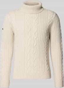 Superdry Rollkragenpullover mit Zopfmuster