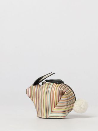 Paul Smith Tierf&ouml;rmiges gestreiftes Lederportemonnaie mit Bommel